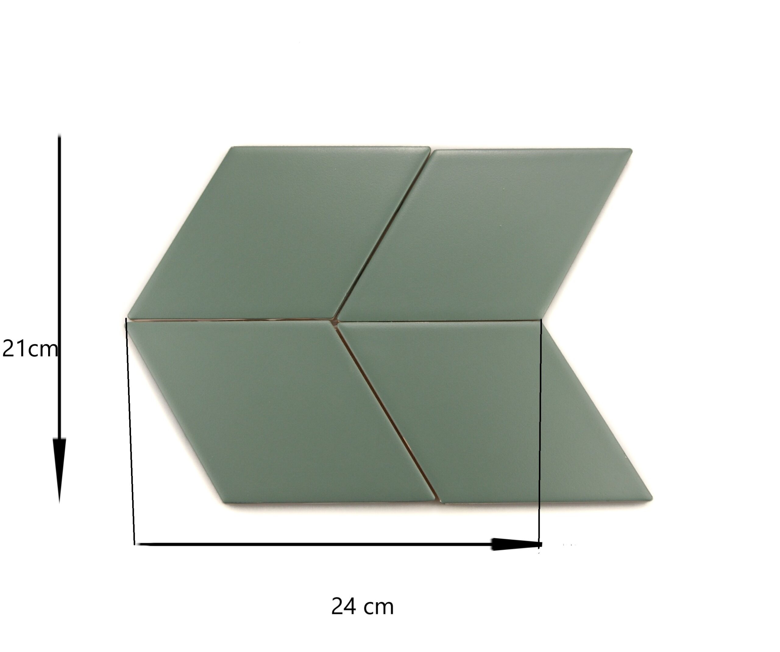 Mozaika Romb Khaki Mat 2 - Ceramik Studio